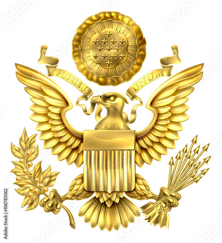 "Gold Great Seal of the United States" Stock image and royalty-free ...