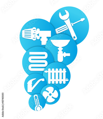 Logo Plombier Chauffage Ventilation Fichier Vectoriel Libre De Droits