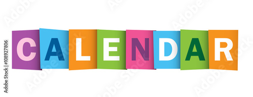 "CALENDAR colourful vector letter icon " Stock image and royalty-free ...