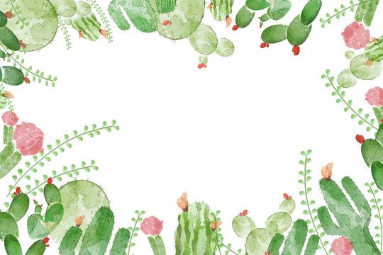 Cactus Watercolor Border Images – Browse 4,419 Stock Photos, Vectors ...