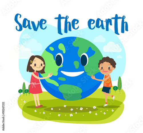 "Save the earth ecology concept illustration" Stock image and royalty ...