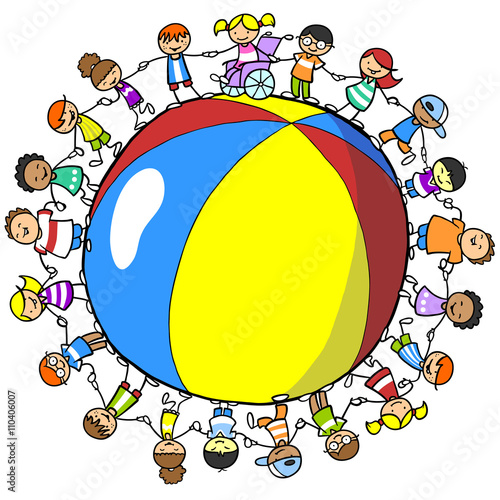 "Kinder bei Inklusion halten Hände" Stockfotos und lizenzfreie Bilder ...