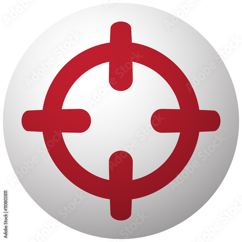 "Red Scope icon on white ball" Stock image and royalty-free vector ...