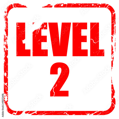 "level 2, red rubber stamp with grunge edges" Fotos de archivo e ...