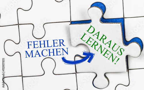 "aus Fehlern lernen! Puzzle Konzept" Stockfotos und lizenzfreie Bilder ...