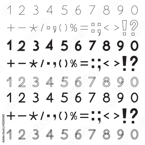 "Set of numbers 1, 2, 3, 4, 5, 6, 7, 8, 9, 0, mathematical and ...