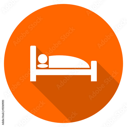 "Orange flat design vector sleep icon" Stock image and royalty-free ...