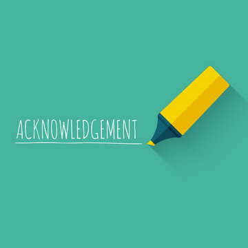 Acknowledgement Background