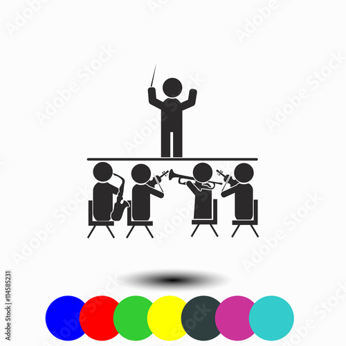 "Orchestra icon. " Stock image and royalty-free vector files on Fotolia ...
