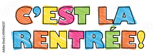"Icône Vecteur "C'EST LA RENTREE!"" fichier vectoriel libre de droits ...