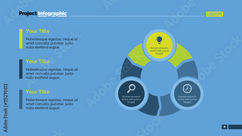 "Three Parts Cycle Diagram Slide Template 2" Stock image and royalty ...