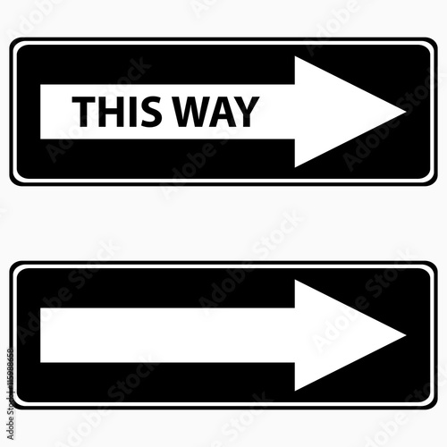"Black this way sign" Stock image and royalty-free vector files on ...