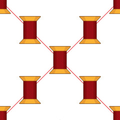 Sewing fabric with Spool of thread texture seamless pattern. - CottonBee