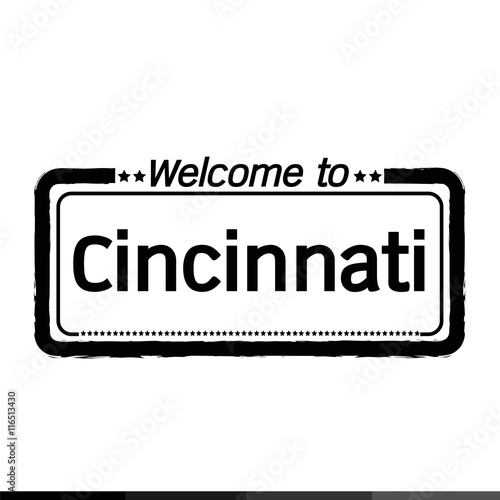 "Welcome to Cincinnati City illustration design" Stock image and ...