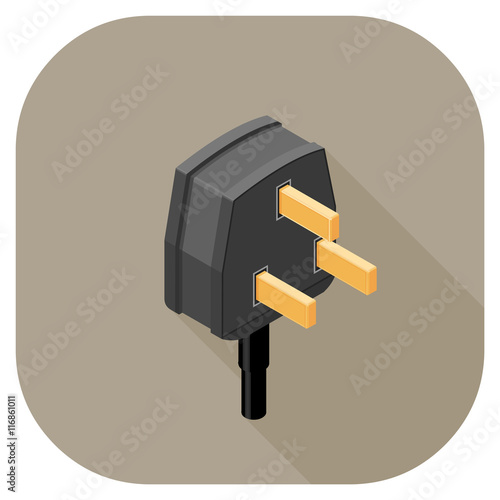 "A vector illustration of a Power Plug flat icon design. Plug Icon ...