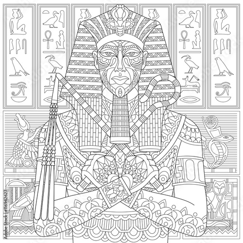 Egyptian Symbols Coloring Page
