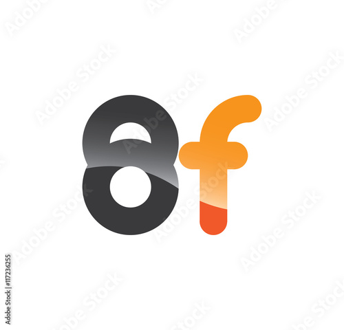 "8f initial grey and orange with shine" Stock image and royalty-free ...