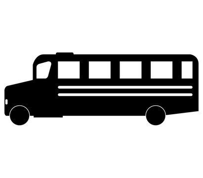 School Bus Icon Black And White
