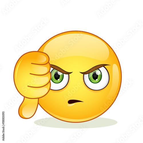 "Dislike sign smiley emoticon" fichier vectoriel libre de droits sur la ...