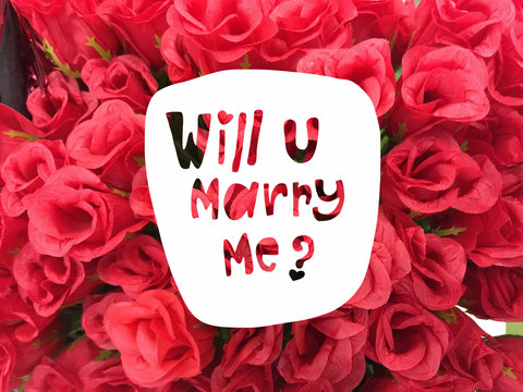 Will You Marry Me In Rose Petals