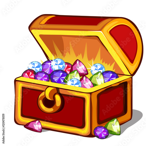 Candy Filled Treasure Chest Cartoon