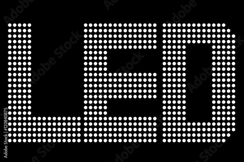 "White LED Symbol, at Black Background " Stock photo and royalty-free ...