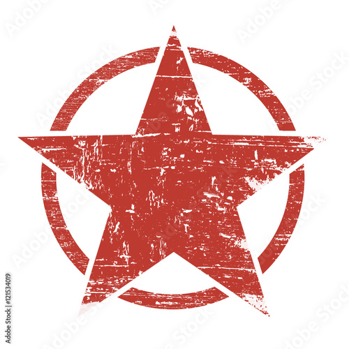 "Grunge red star in circle" Stock image and royalty-free vector files ...