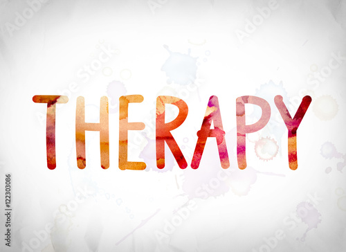 "Therapy Concept Watercolor Word Art" Stock photo and royalty-free ...