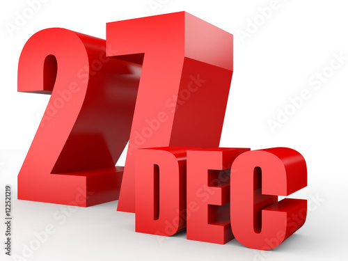 "December 27. Text on white background." Stock photo and royalty-free ...