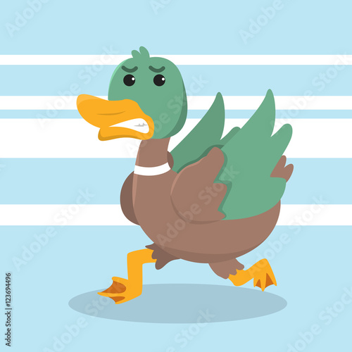 "duck running vector illustration design" Imágenes de archivo y ...