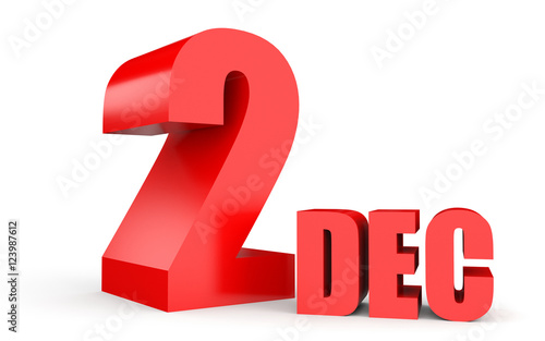"December 2. Text on white background." Stock photo and royalty-free ...