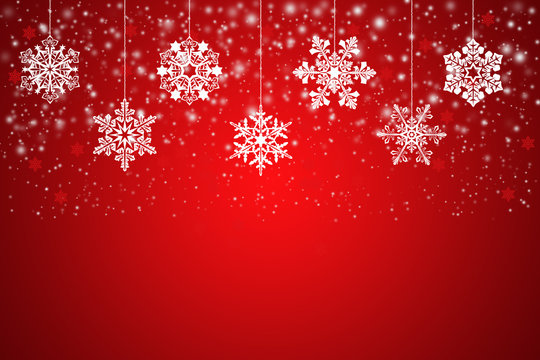Red Snowflake Backgrounds