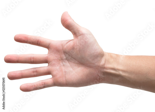 "Close up Bare hand of male in isolated white background." photo libre ...
