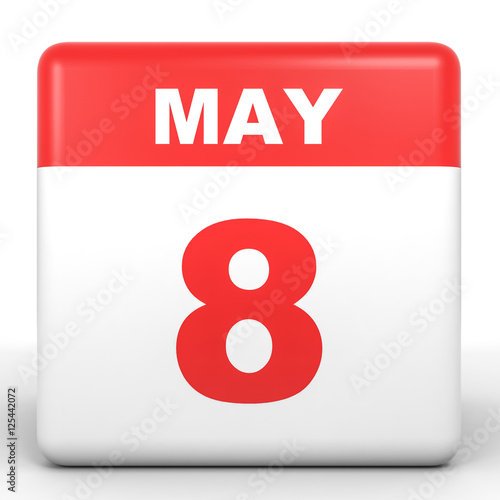 "May 8. Calendar on white background." Stock photo and royalty-free ...