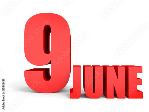 "June 9. Text on white background." Stock photo and royalty-free images ...
