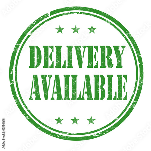 "Delivery available sign or stamp" Stock image and royalty-free vector ...