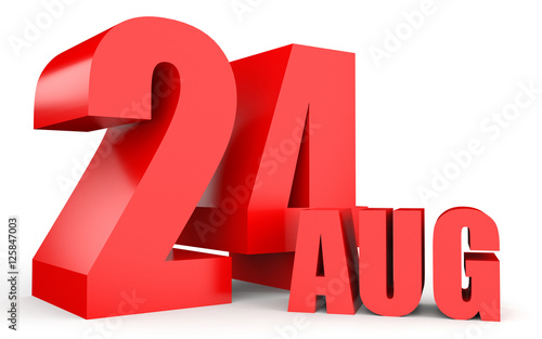 "August 24. Text on white background." Stock photo and royalty-free ...