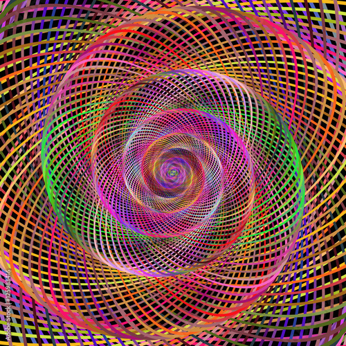 "Multicolored hypnotic spiral fractal background" Stock image and ...