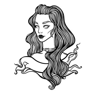 Vampire Pin Up Girl Tattoo