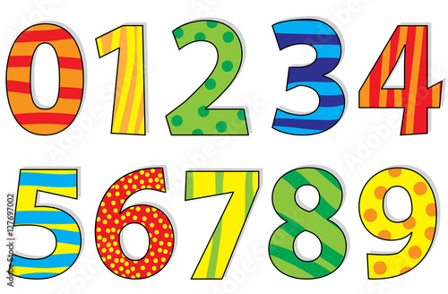 "colorful numbers set " Stockfotos und lizenzfreie Vektoren auf Fotolia ...
