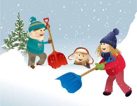 Shoveling Snow Cartoon Images – Browse 3,491 Stock Photos, Vectors, and ...