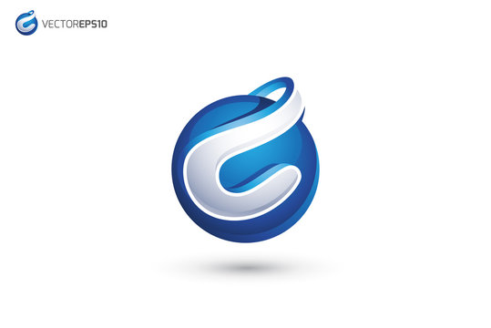 Blue Letter C Logo