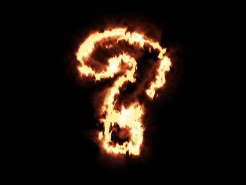 Animated Flame Question Mark