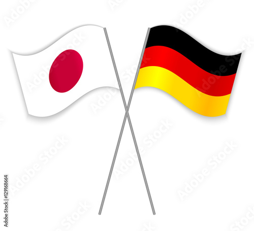 "Japanese and German crossed flags. Japan flag combined with Germany ...