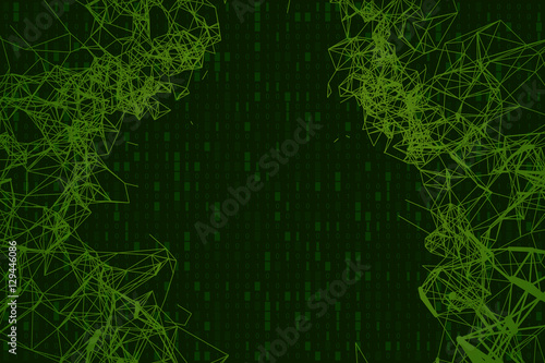 Abstract Green Technology Background Binary Computer Code Abstract