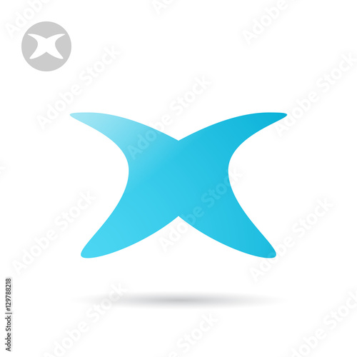 "Curved x letter icon" Stock image and royalty-free vector files on ...