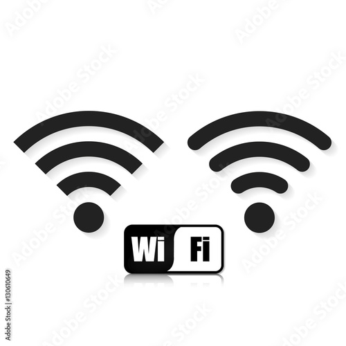 "Wifi simbol set on a white background" Stock image and royalty-free ...