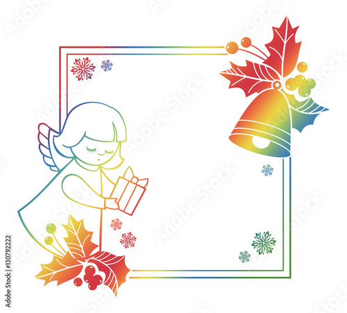 Cute Christmas Angel Border