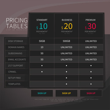 Service Price Comparison Table Images – Browse 3,508 Stock Photos ...