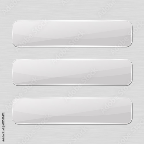 "White glass buttons. Rectangle rounded icons" Stock image and royalty ...
